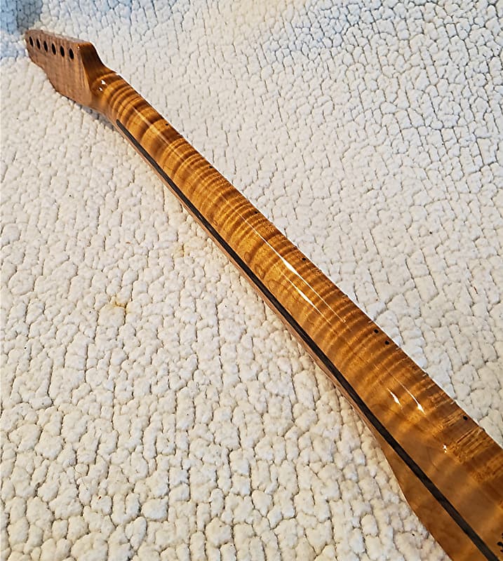 USA made Dark roasted neck with amazing 5A flame maple. Made | Reverb