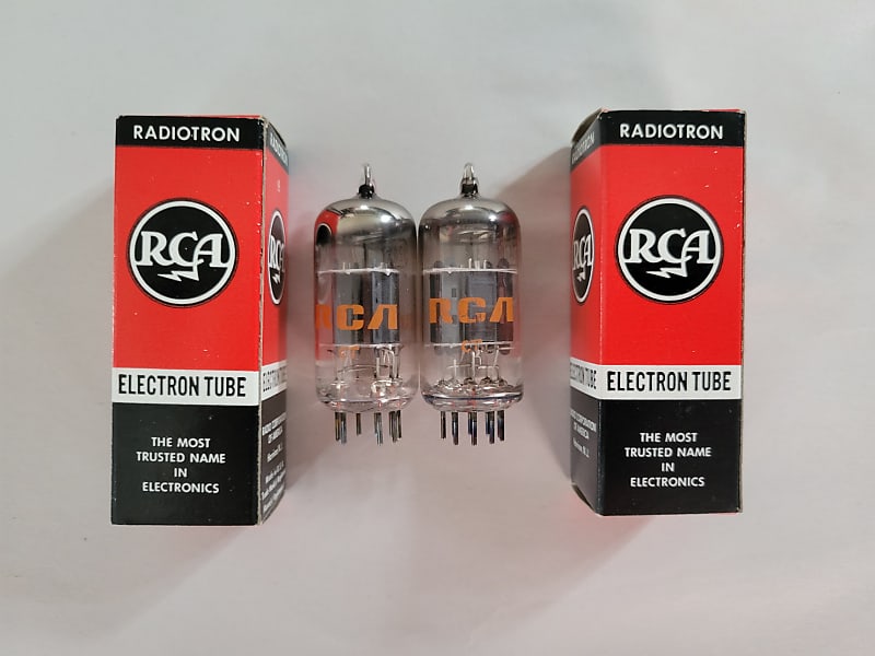 Matched Pair 60's RCA 12AX7 Tubes New Old Stock Never Used In | Reverb