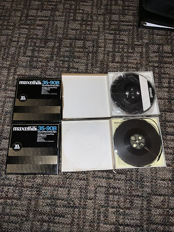 Maxell 35-90B Sound Recording 1/4 inch Reel to Reel tape X4 | Reverb