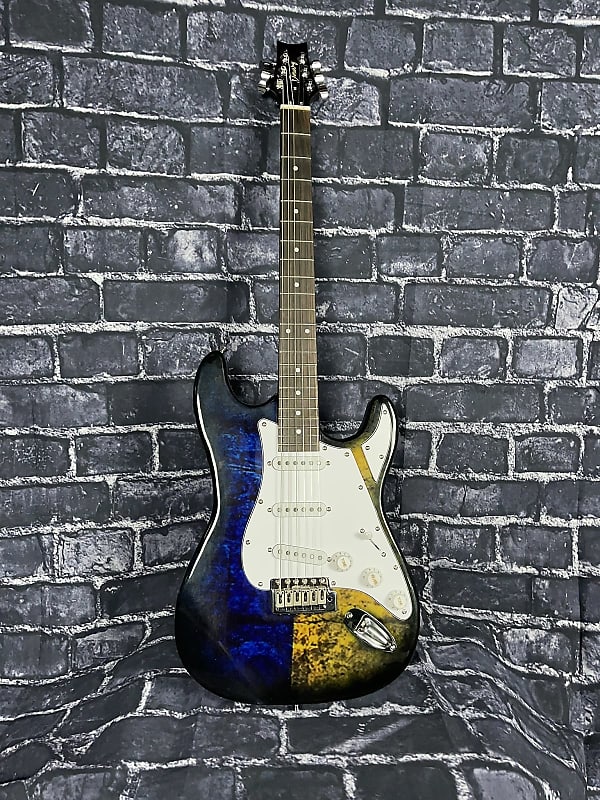 Dunaway Guitars ST-Devotion 2022 - Custom Ukraine Inspired St | Reverb