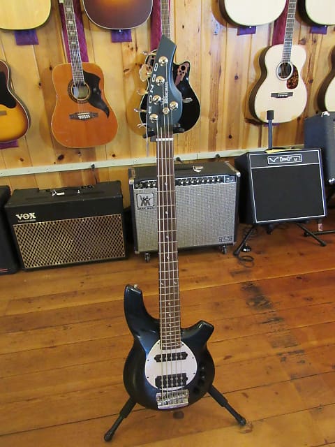 Music Man Bongo 5 HS 5 String Bass Guitar with Hard Case Blue | Reverb