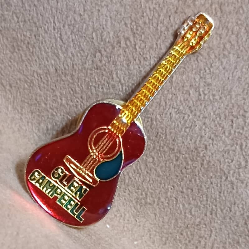 Vintage 1970s 80s Glen Campbell Concert Lapel Guitar Pin | Reverb UK