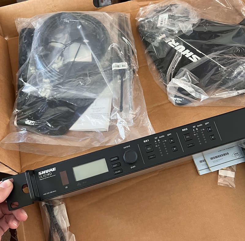 Shure Wireless Mic System with Dual Channel Receiver, One | Reverb