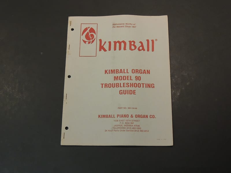 Kimball Model 90 Troubleshooting Guide [Three Wave Music] | Reverb
