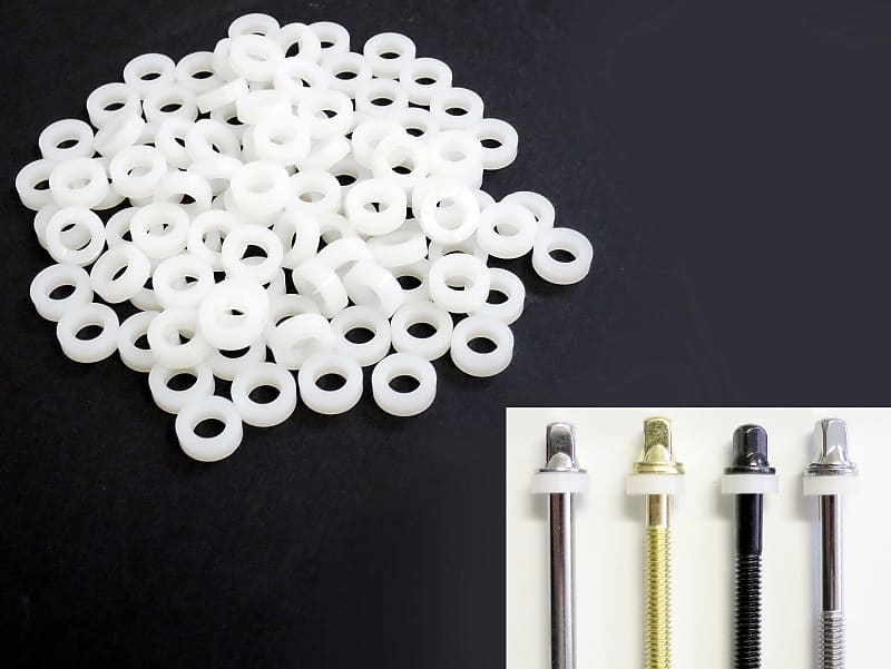 100 New Tension Rod Washers (High-End Thick White Nylon) For | Reverb