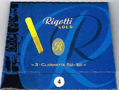 Rigotti Gold Bb Clarinet Reeds - Strength 4 - Pack of 3 | Reverb