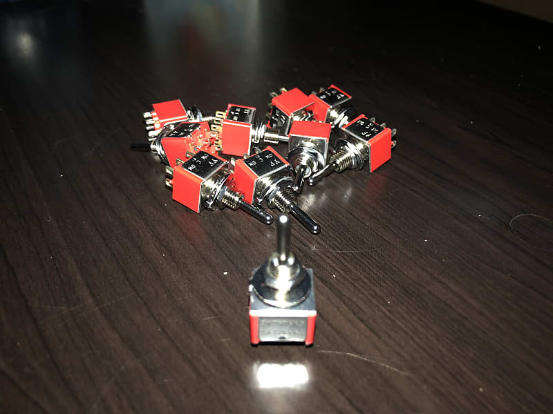 3 way mini toggle switch chrome On on on | Reverb