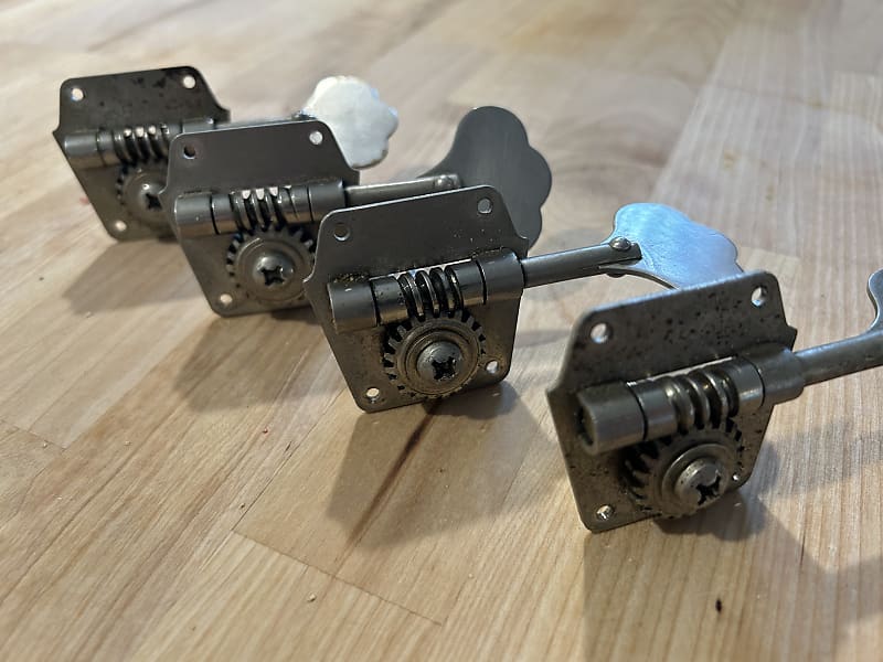 Vintage Fender Pre CBS Kluson Reverse Wind Bass Tuners Jazz | Reverb