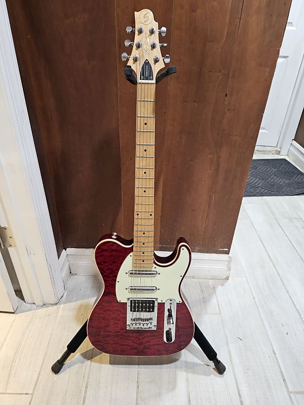 Samick Greg Bennett Formula 2000s Red Tiger Strip | Reverb