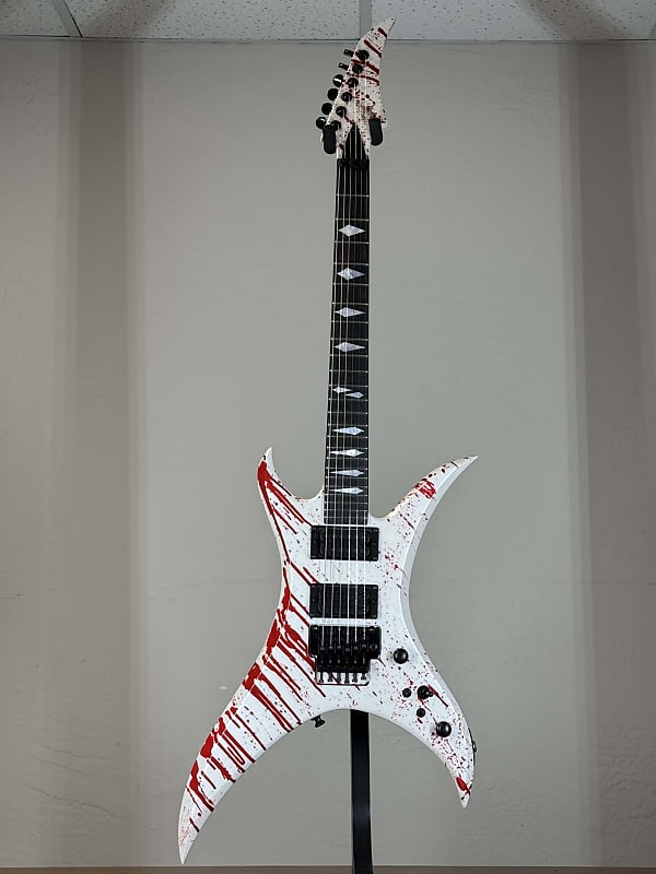 Moser Custom Shop Raven 2025 - Bloodsplatter Pearl White | Reverb