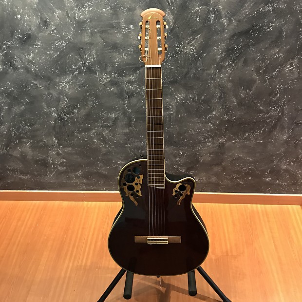 Ovation CS253 Ruby Red Finish Nylon String Guitar | Reverb