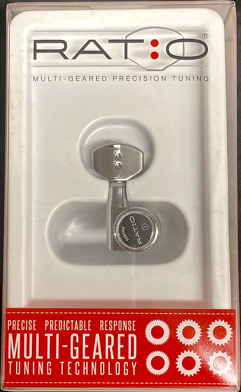 Graph Tech Ratio Electric 6 in Line Locking Tuners Chrome | Reverb