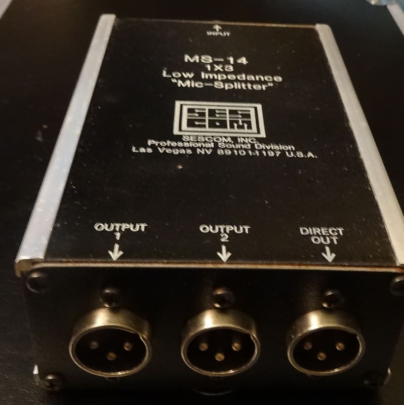 SESCOM MS-14 1x3 mic splitter, May Pass Phantom Power on | Reverb
