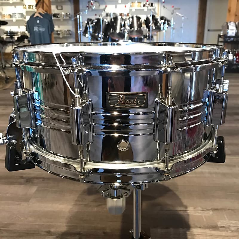 Used Pearl Jupiter Chrome Over Brass Snare Drum 14x6.5 | Reverb