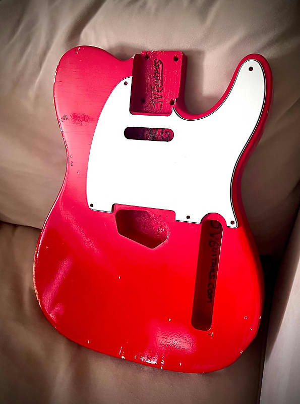 TELE BODY Fiesta Red *Premium LiteWeight RELIC Nitro lacquer | Reverb