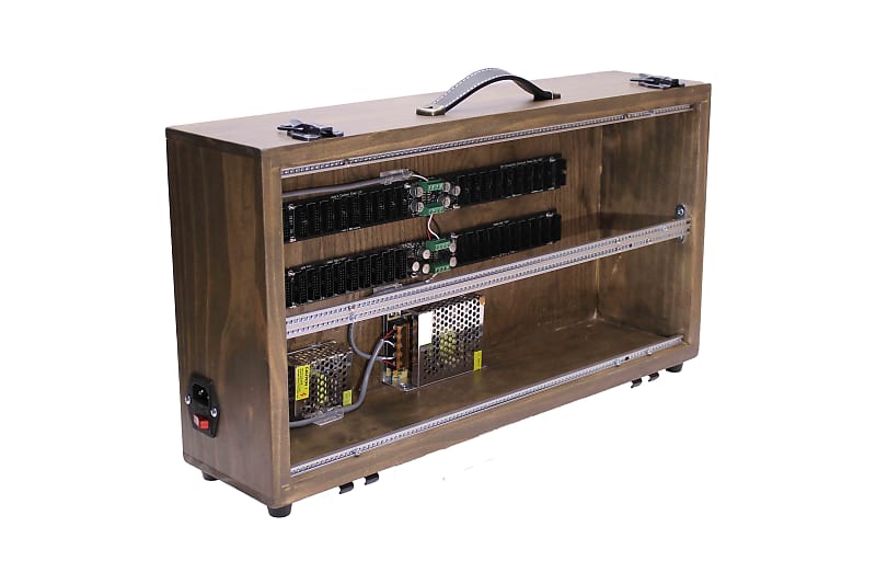 6Ux104HP Portable Eurorack Case Powered - Dark Walnut | Reverb