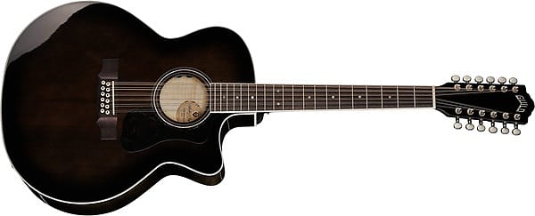 GUILD ITALIA F-2512CE DELUXE MAPLE 12-STRING TRANS BLACK | Reverb