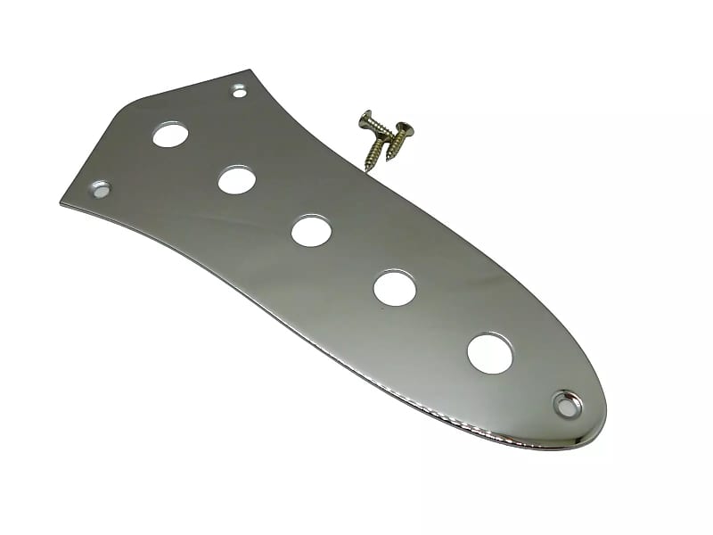 Jazz Bass Control Plate USA size 5 Hole Chrome Finish | Reverb