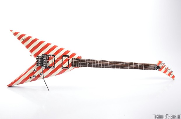 KRAMER "Flying V" Candy Stripe Floyd Rose Electric Guitar | Reverb