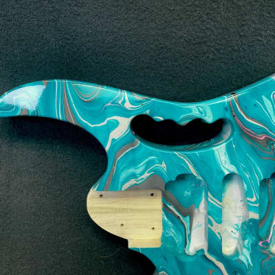 Swirled Maple LEFTY 6 string JEM style guitar body, HSH, AANJ | Reverb