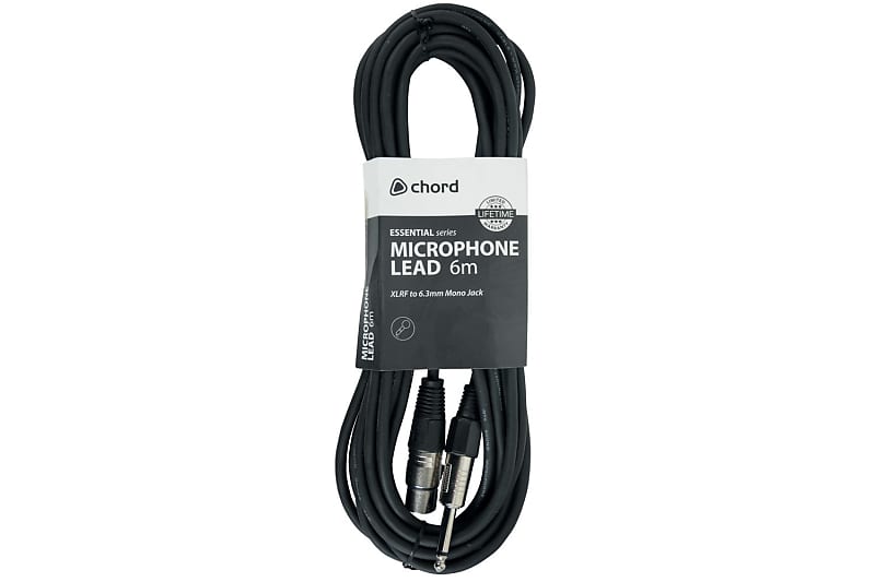 Chord Essential Series Microphone Lead (Female XLR to Mono | Reverb UK