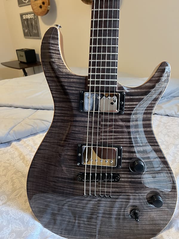 Carvin CT-6 2000s - Transparent Black w/ PRS USA Metal Pickup | Reverb