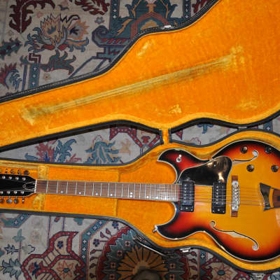 Conrad 40100 Semi-Hollow Body 12 String 1970s - Sunburst | Reverb
