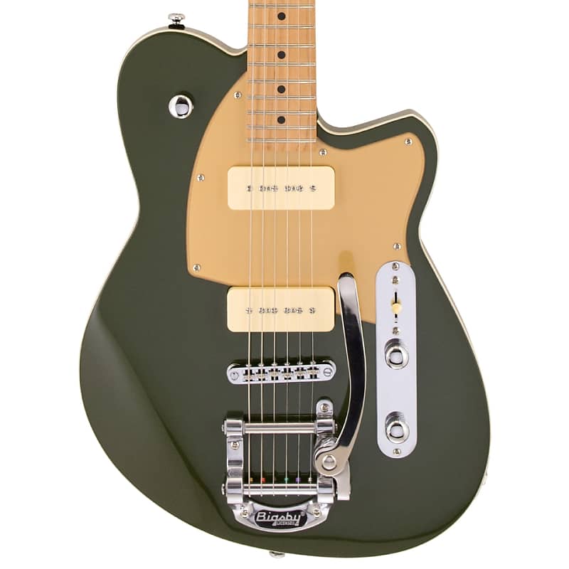 Reverend Charger 290 Bigsby Army Green | Reverb