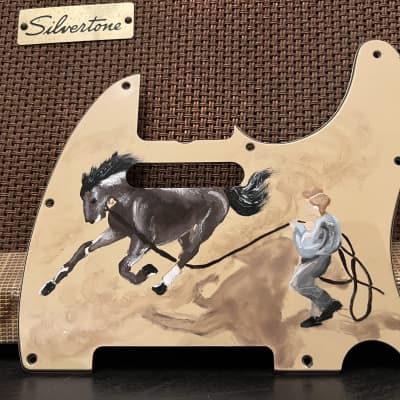 Fender Telecaster Pickgaurd Western Theme Hand Painted by | Reverb