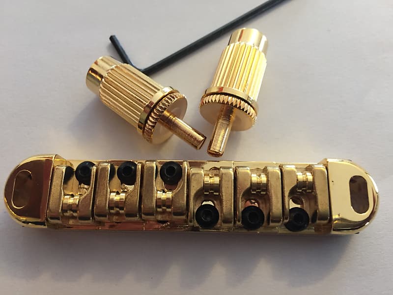 Wilkinson Roller Bridge for LP Style Guitars - Gold | Reverb