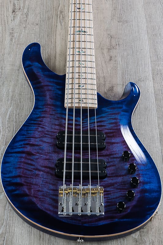 PRS Paul Reed Smith Grainger 5 String Bass, Violet Blue | Reverb