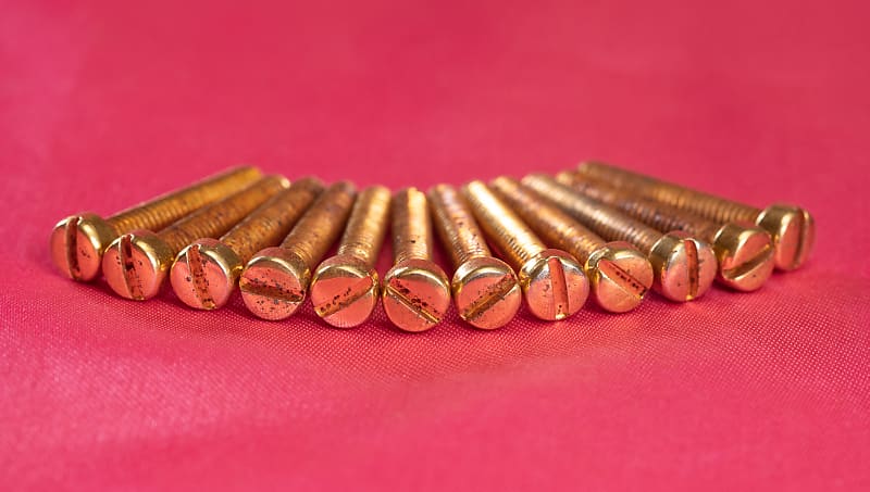 Vintage Spec Light Aged PAF Humbucker Pole Pieces x12 | Reverb