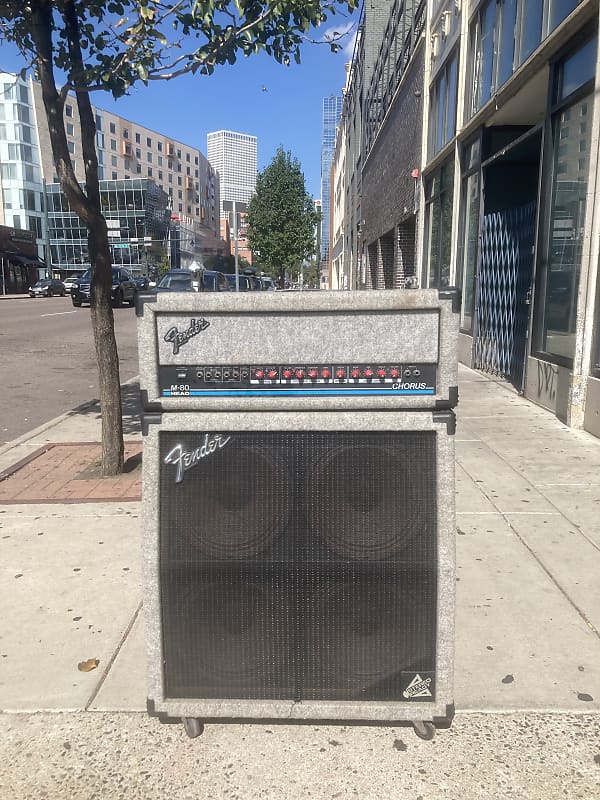 Fender M-80 Chorus Half Stack 1990's - Grey (Rare) | Reverb
