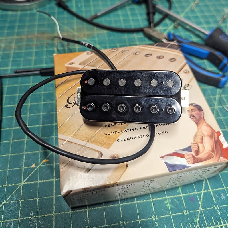 Bare Knuckle Unity humbucker - trem spaced, Black with black | Reverb