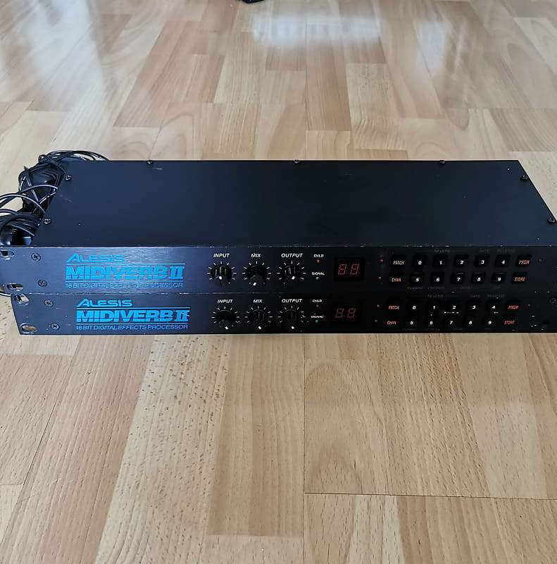 2x Alesis Midiverb 2 Digital Reverb Multi-Effects Rackmount | Reverb