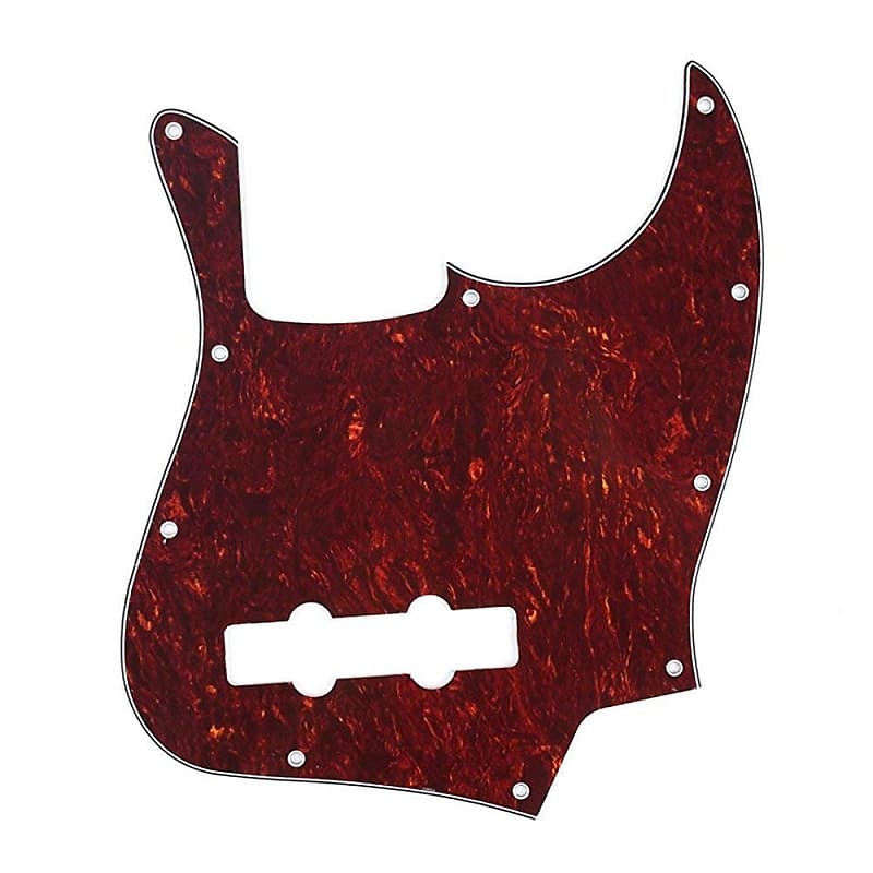 Red Tortoise Standard Jazz Bass Guitar Pickguard USA/MIM | Reverb