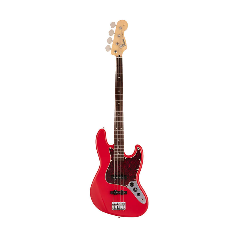 Fender Japan Hybrid II Jazz Bass Guitar, RW FB, Modena Red | Reverb