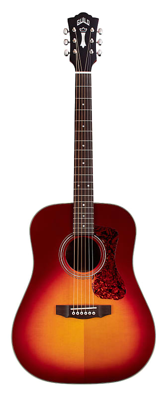 Guild D-140 Cherry Burst - Acoustic Steel String, Dreadnought | Reverb