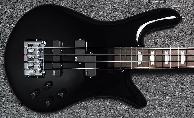 Spector Euro 4 LX, Solid Black Gloss with Rosewood | Reverb