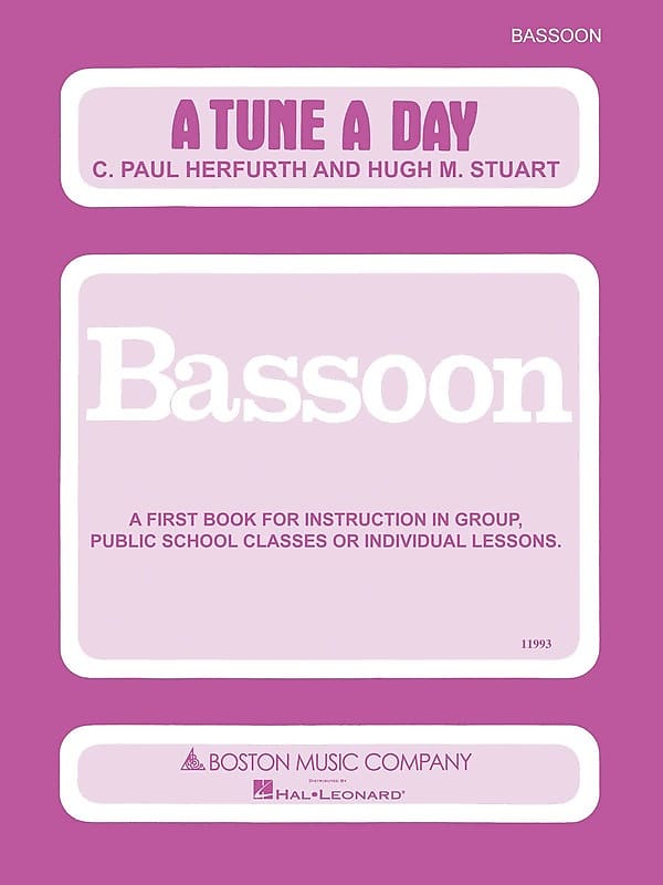 A Tune A Day Bassoon Book 1 (Softcover Book) | Reverb