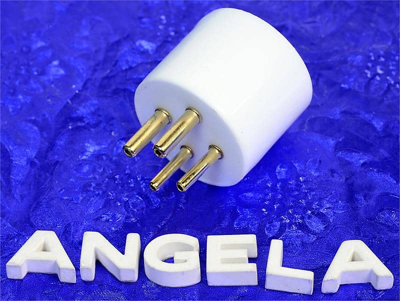 4 Pin White Ceramic & Gold Tube Socket Base For 300B, 2A3, | Reverb UK