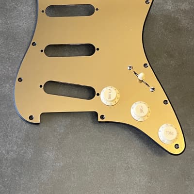 WD Gold Copper Shielded Strat Pickguard with Mojotone | Reverb