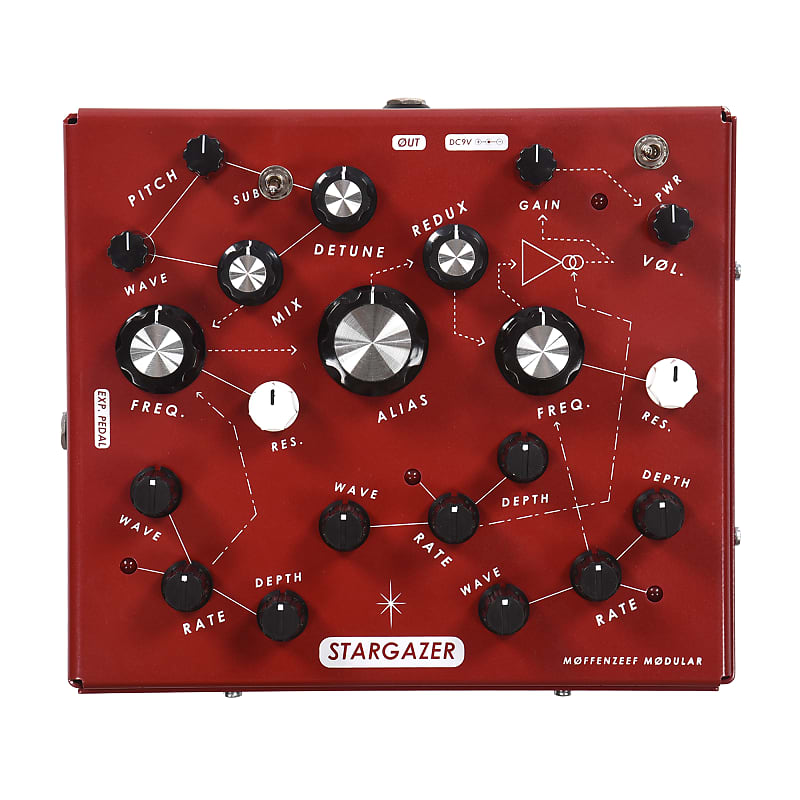 Moffenzeef Modular Stargazer V3 Drone Synth Pedal V3 Red | Reverb
