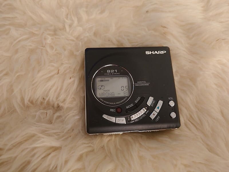 Rare Sharp MiniDisc Player #MD-MT821 BLACK rebuilt with new | Reverb