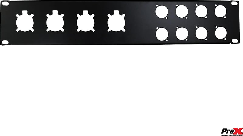 2U-8 XLR D +4 NL4 or NAC3 Unloaded Rack Panel | Reverb