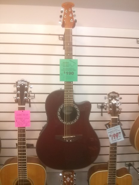 Ovation Applause AB24 Acoustic Electric Guitar Red | Reverb