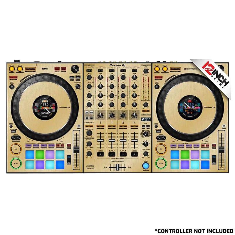 12 Inch Skinz (11) Piece Metallic Kit for DDJ-1000 - Brushed | Reverb