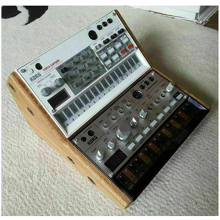 Synths & Wood Korg Volca Dual Solid Oak Stand | Reverb