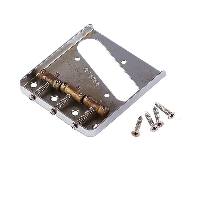 Gotoh Relic'd Tele Bridge w/In Tune Brass Saddles BS-TC1 | Reverb