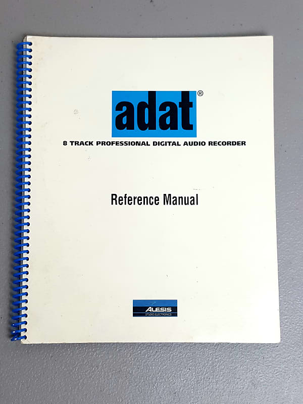 Alesis Adat (black face) Recorder - Original Owner's Manual | Reverb
